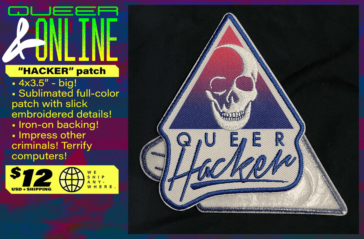 "HACKER" Embroidered Patch – Iris Jay Shop