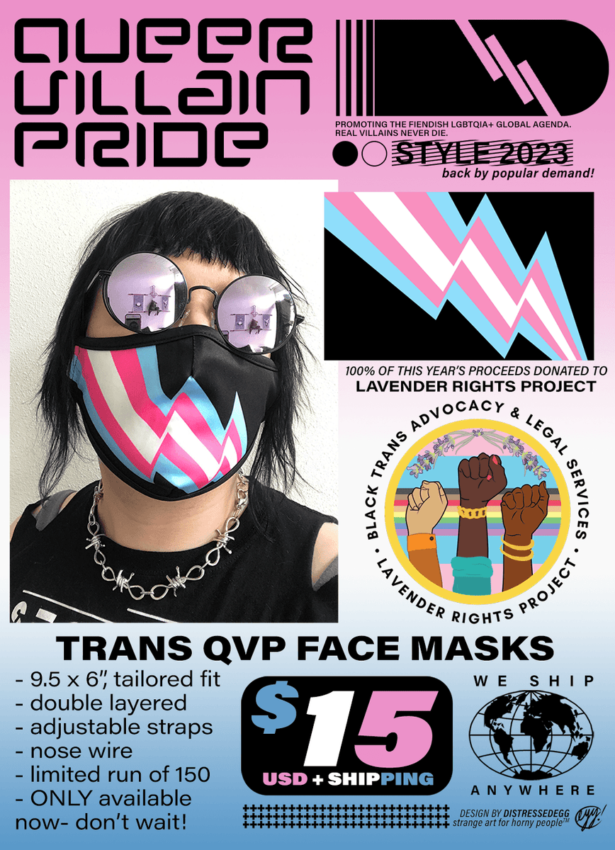 LIMITED RUN: Trans QVP Face Masks (Mk. II) – Iris Jay Shop